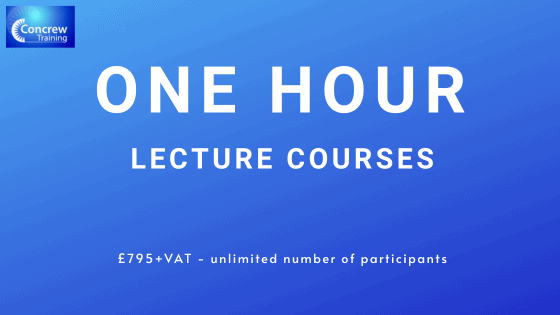 One Hour Training Courses for Staff - Concrew Training News